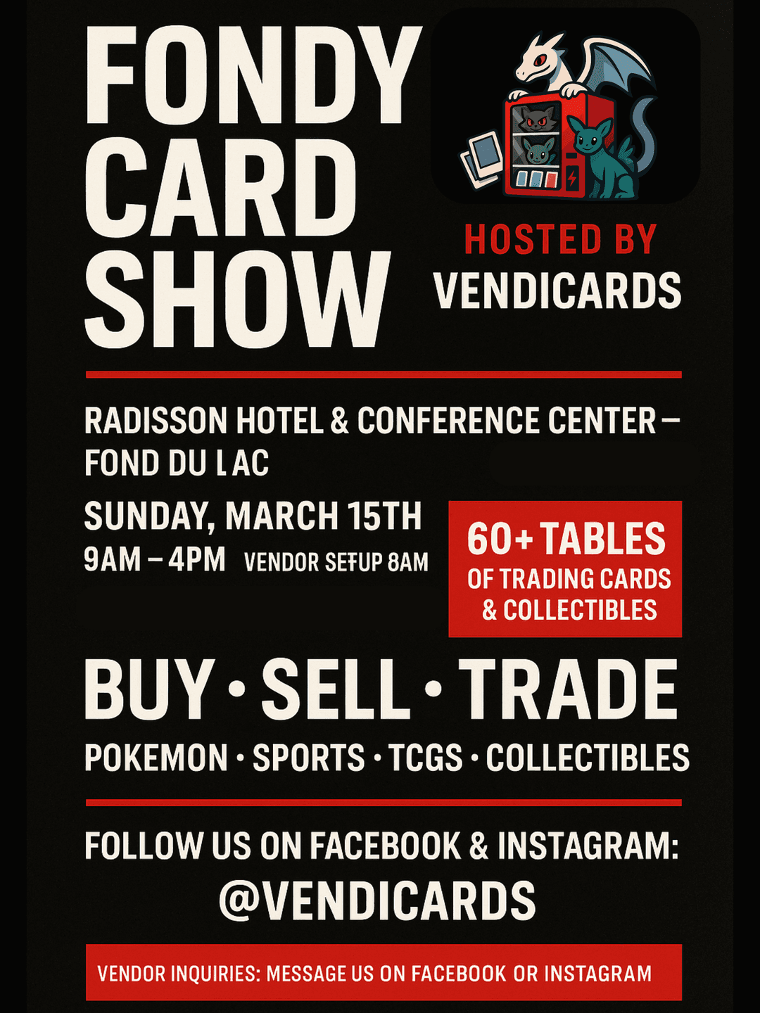 Fondy Card Show - Trading Cards & Collectibles Event | VendiCards ...